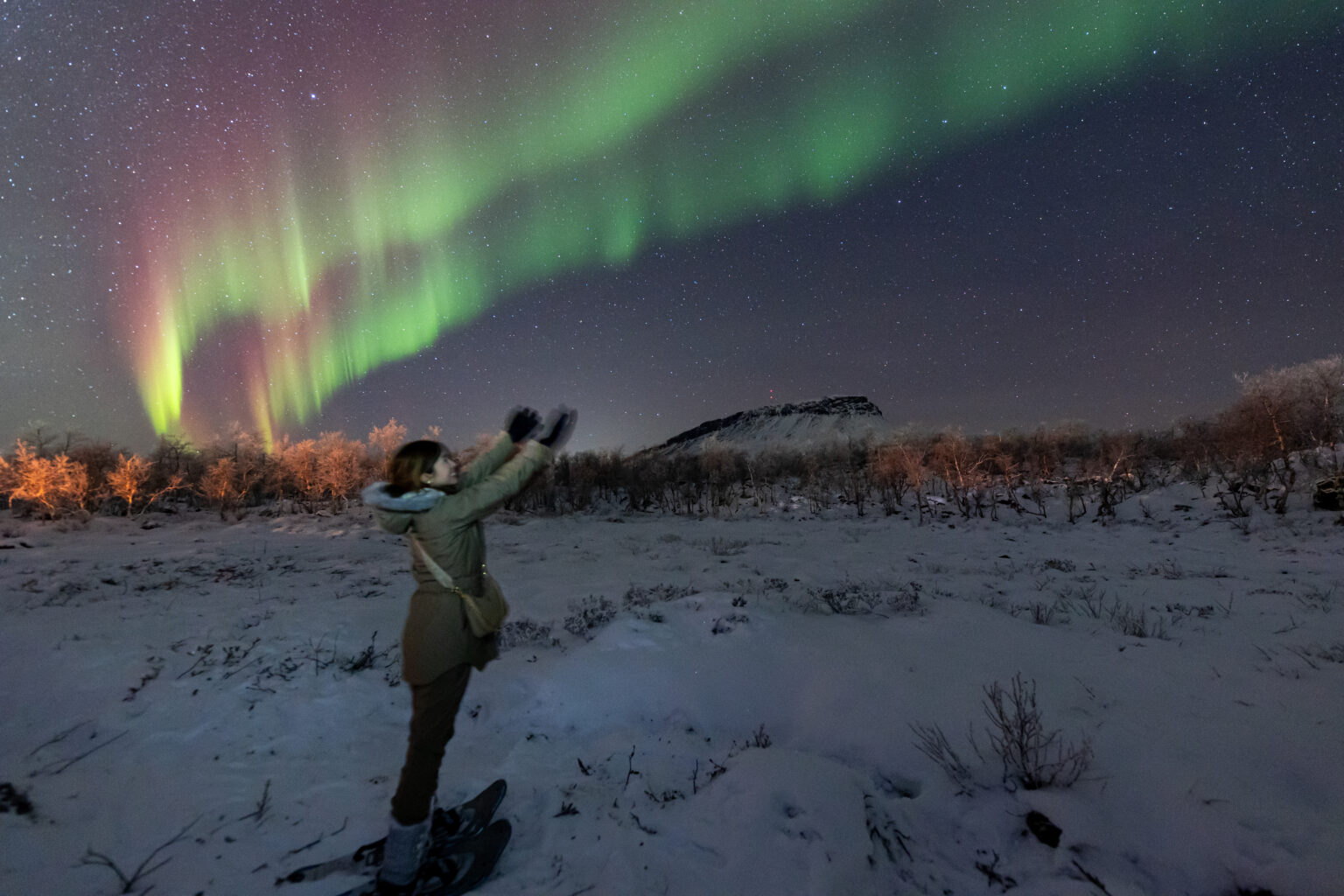 Snowshoe Adventure at Night - Kilpissafarit